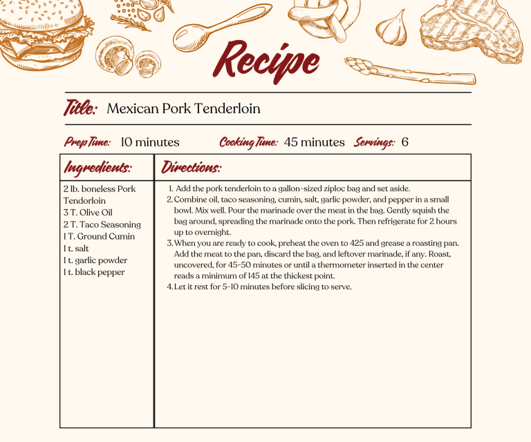 Mexican Pork Tenderloin – Karl's Country Market – Karl's Specialty Sausages