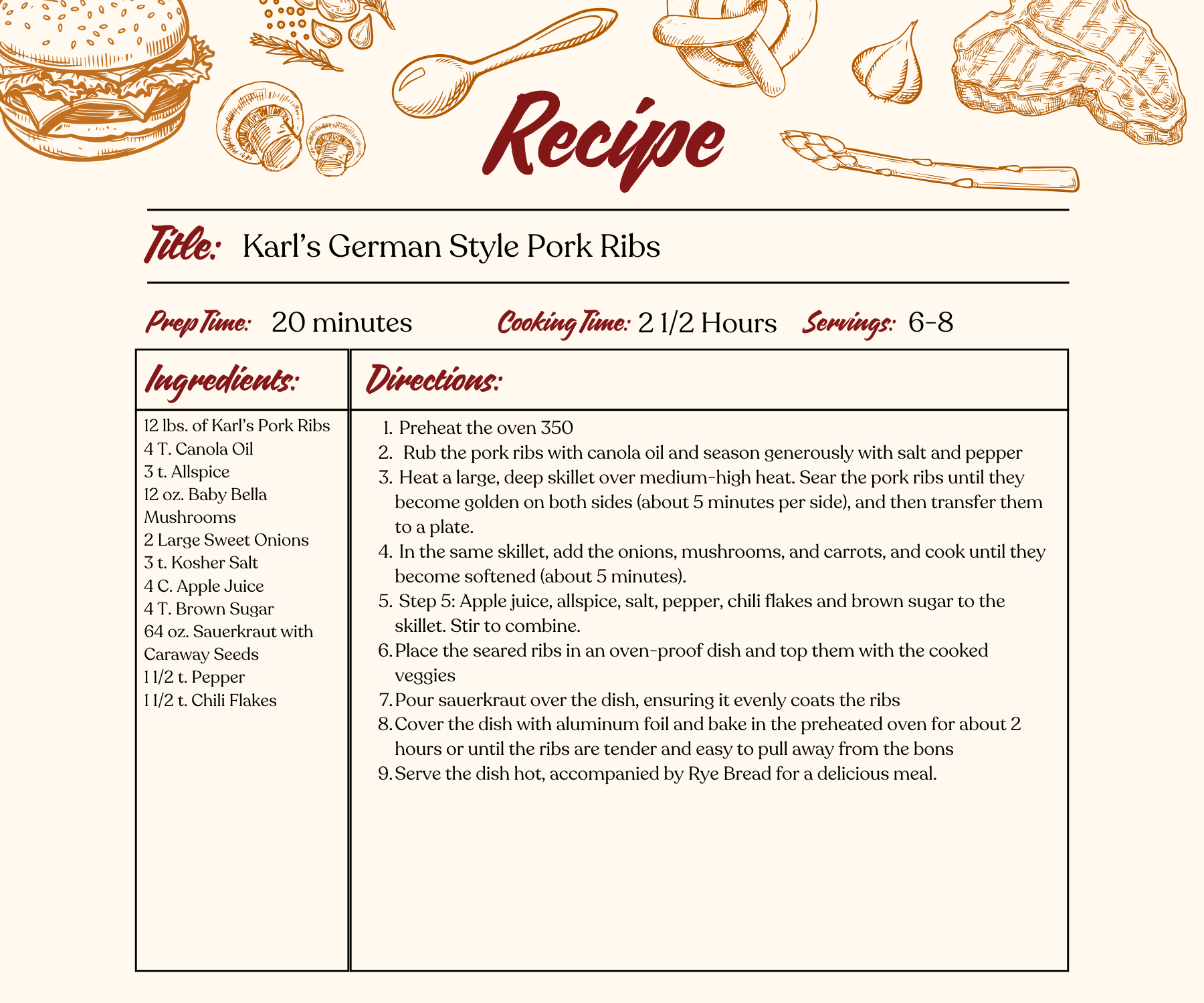 Karl’s German Style Pork Ribs – Karl's Country Market – Karl's ...